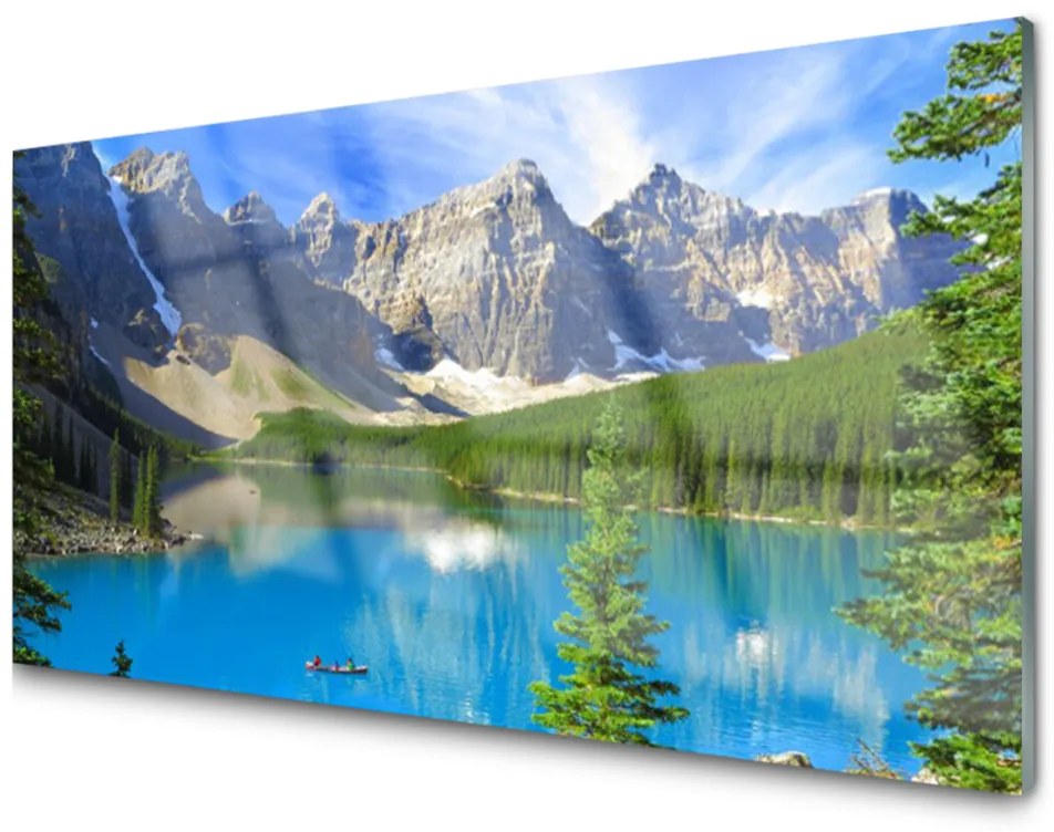 Plexisklo obraz Jezero Hora Les Krajina