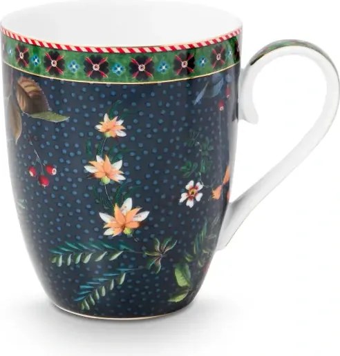 Pip Studio Berry Blues hrnek 350ml, modrý (Porcelánový hrnek 350ml)