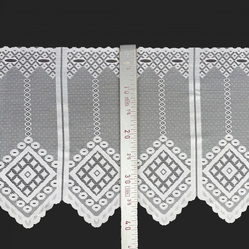 Vitrážová žakárová záclona bílá 40,60 cm 1524 Ervi metráž