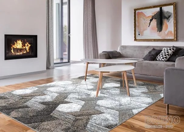 Breno Kusový koberec SWING 101 platin beige, 160x230 cm, Vícebarevné