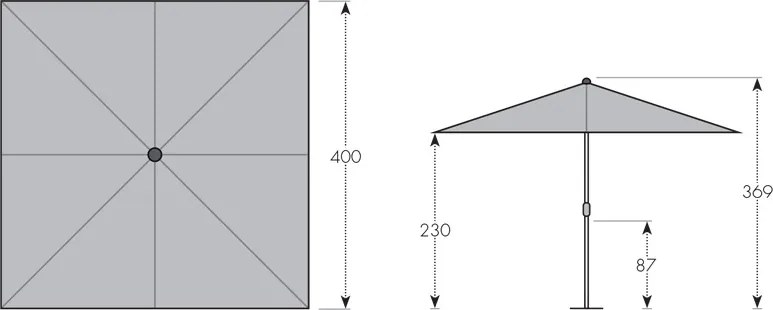 Doppler TELESTAR 400 x 400 cm bílá