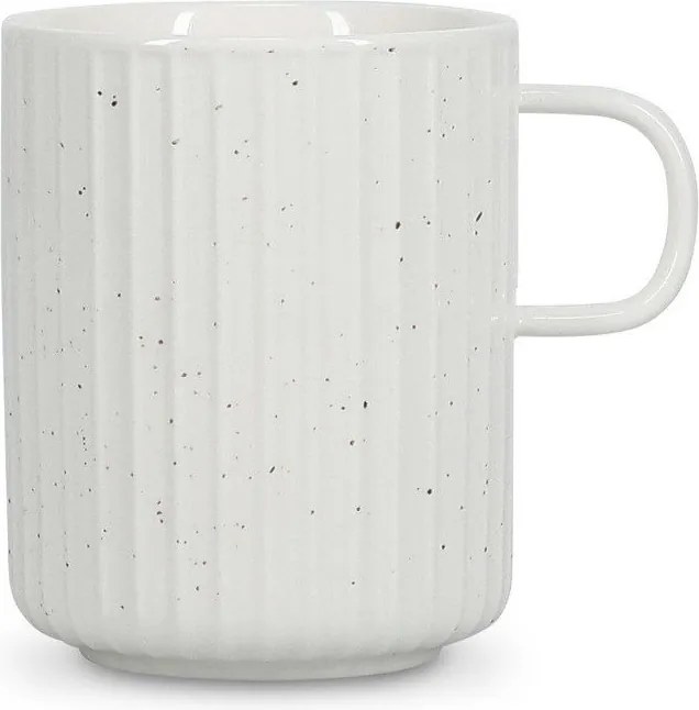 Bílý hrnek z kostního porcelánu 410 ml Ora Gloss – Salt&Pepper