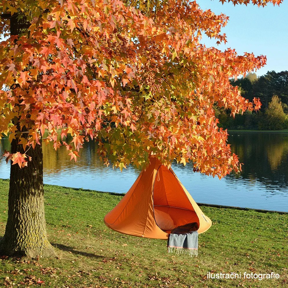 Kondela Závěsné houpací křeslo, světle šedá, KLORIN NEW BIG SIZE CACOON HAMMOCK