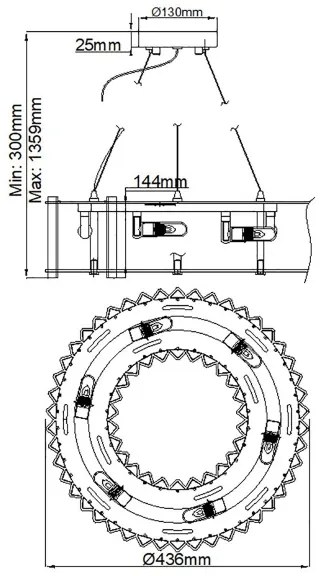 Kichler KL-CRYSTAL-SKYE-P-A- LED Koupelnový lustr CRYSTAL SKYE 6xG9/3W/230V IP44