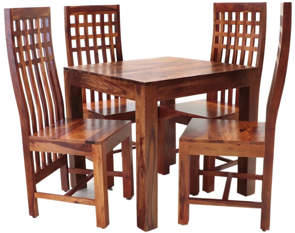 furniture-nabytek.cz - Jídelní set pro 4 osoby masiv z indického palisandru