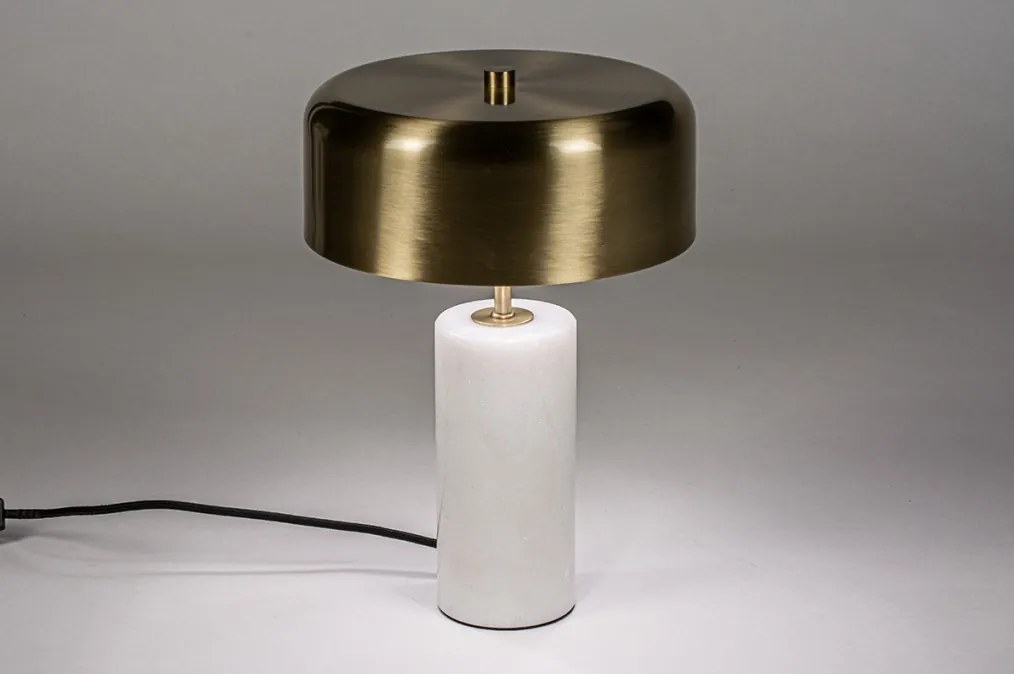 Stolní lampa Morph White Marmor Gold