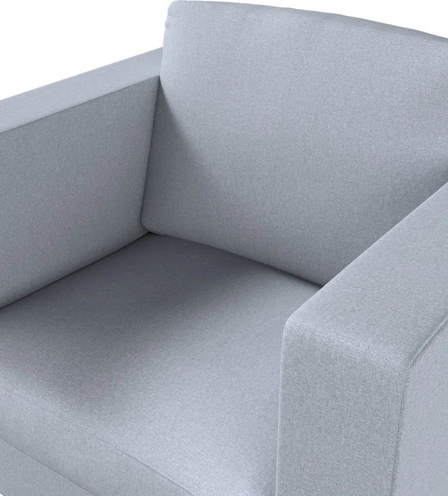 Potah na křesko IKEA Karlanda, krátký barva modrá látka pletený vzor