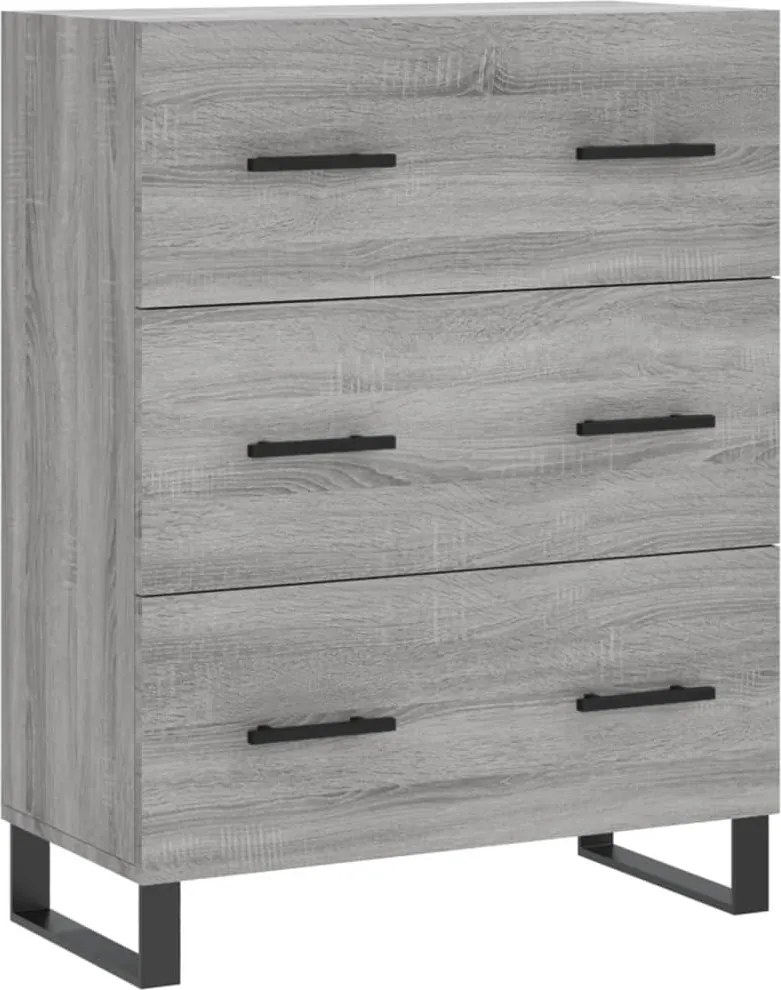 Skříň highboard šedá sonoma 69,5 x 34 x 180 cm kompozitní dřevo 3189411