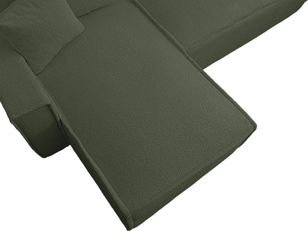 Rozkládací oboustranná sedací souprava do L SMART BOUCLE 232x143 cm, tmavě zelená