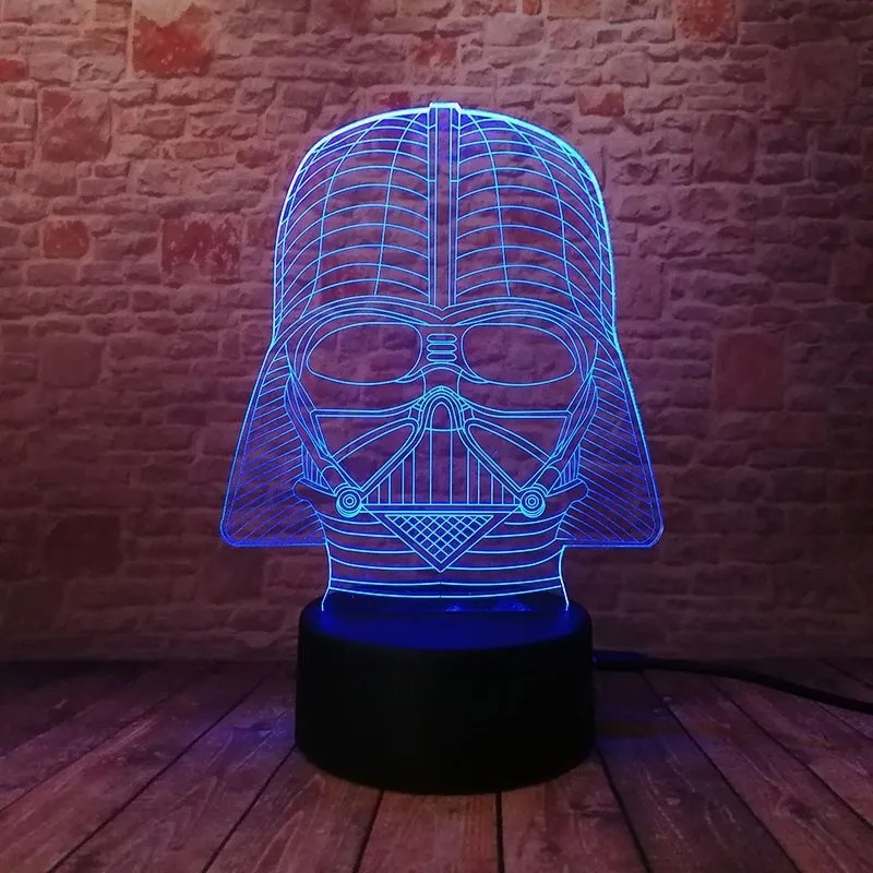 3D LED Lampička Darth Vader Star Wars