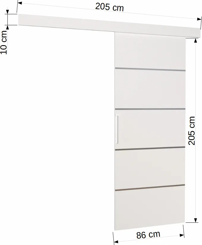 ADRK Furniture Posuvné nástěnné dveře TONY 86 ADRK-SD-TON-S-86