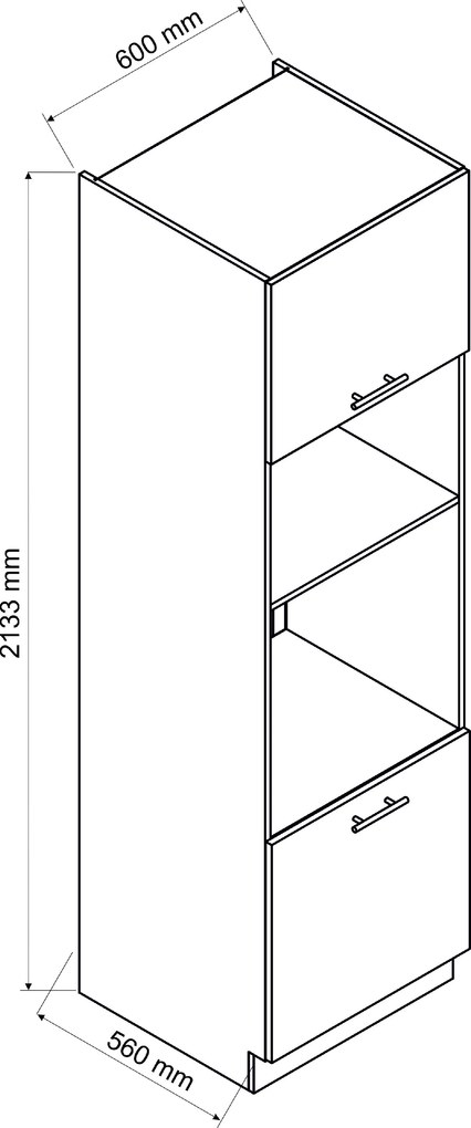 ALFASHOP ZOYA D60PKMV P/L vysoký dub