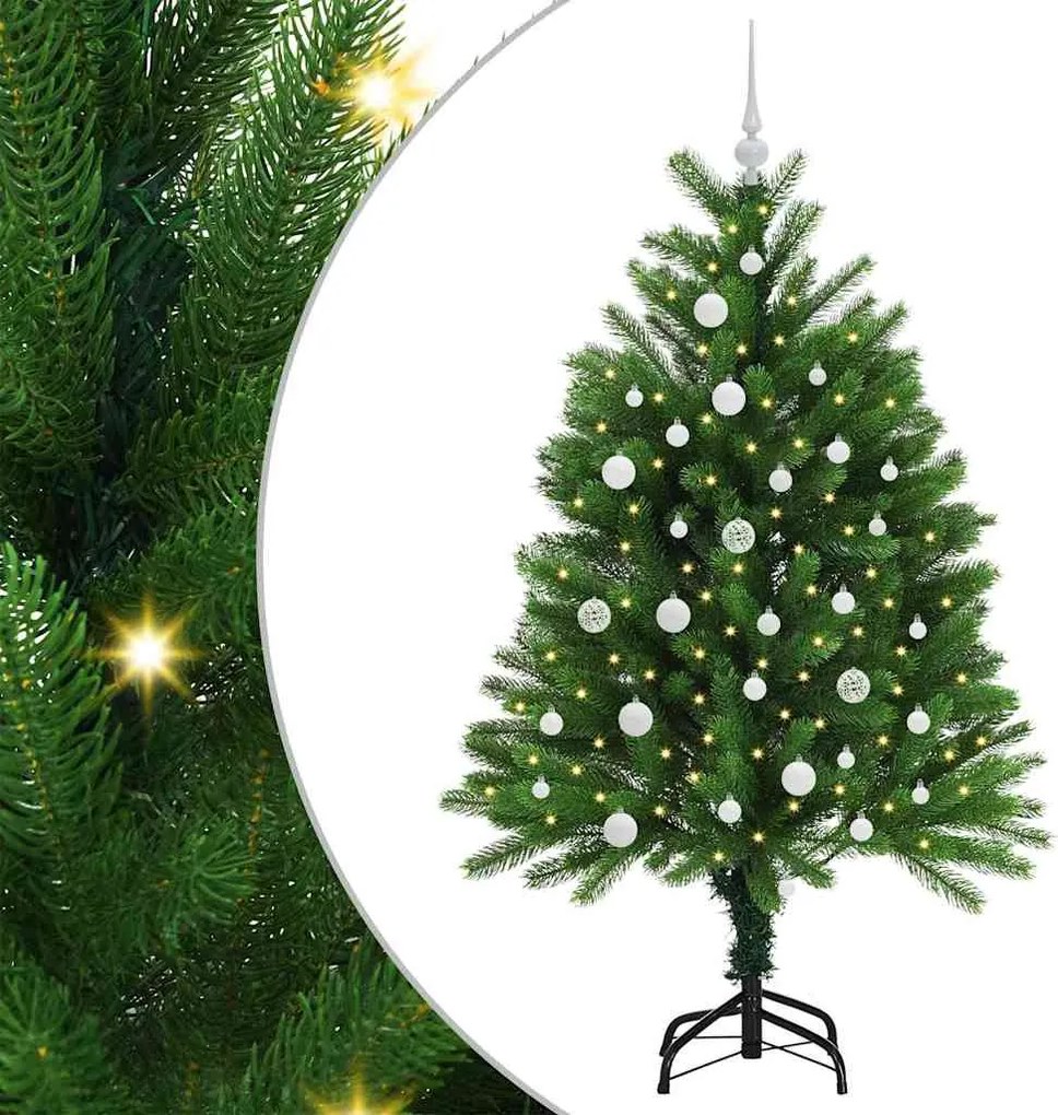 Vánoční stromeček s 150 LED diodami s stojanem Zelená 120 cm PE 3396312