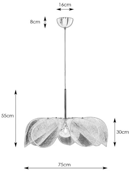 Markslöjd 108818 - Lustr na lanku STYRKA 1xE27/40W/230V pr. 75 cm bílá