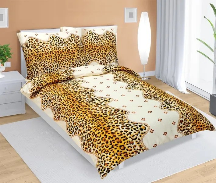 Bellatex Povlečení krepové Leopard vzor 140x200, 70x90 cm