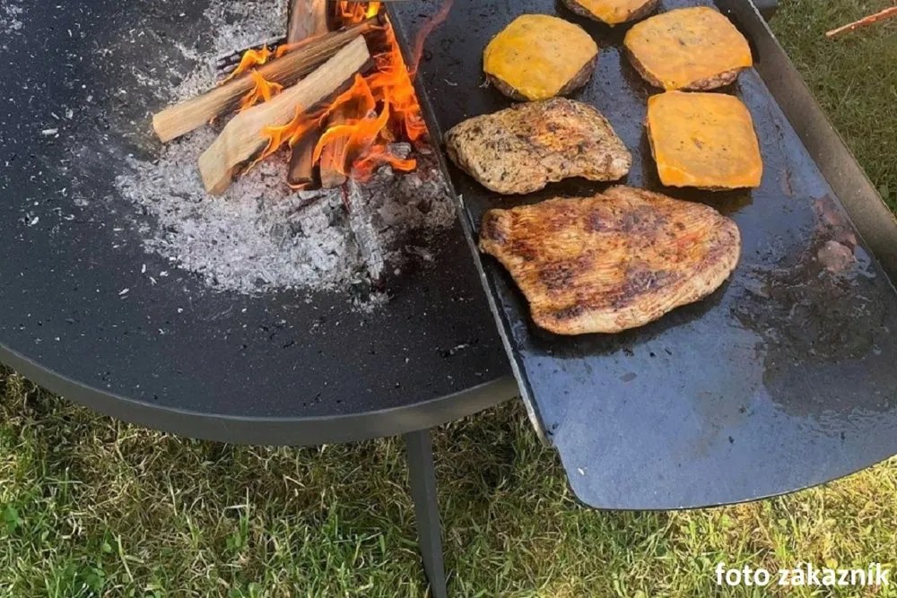 Grilovací plát na přenosné ohniště Ø 90 cm ✔ Nerez