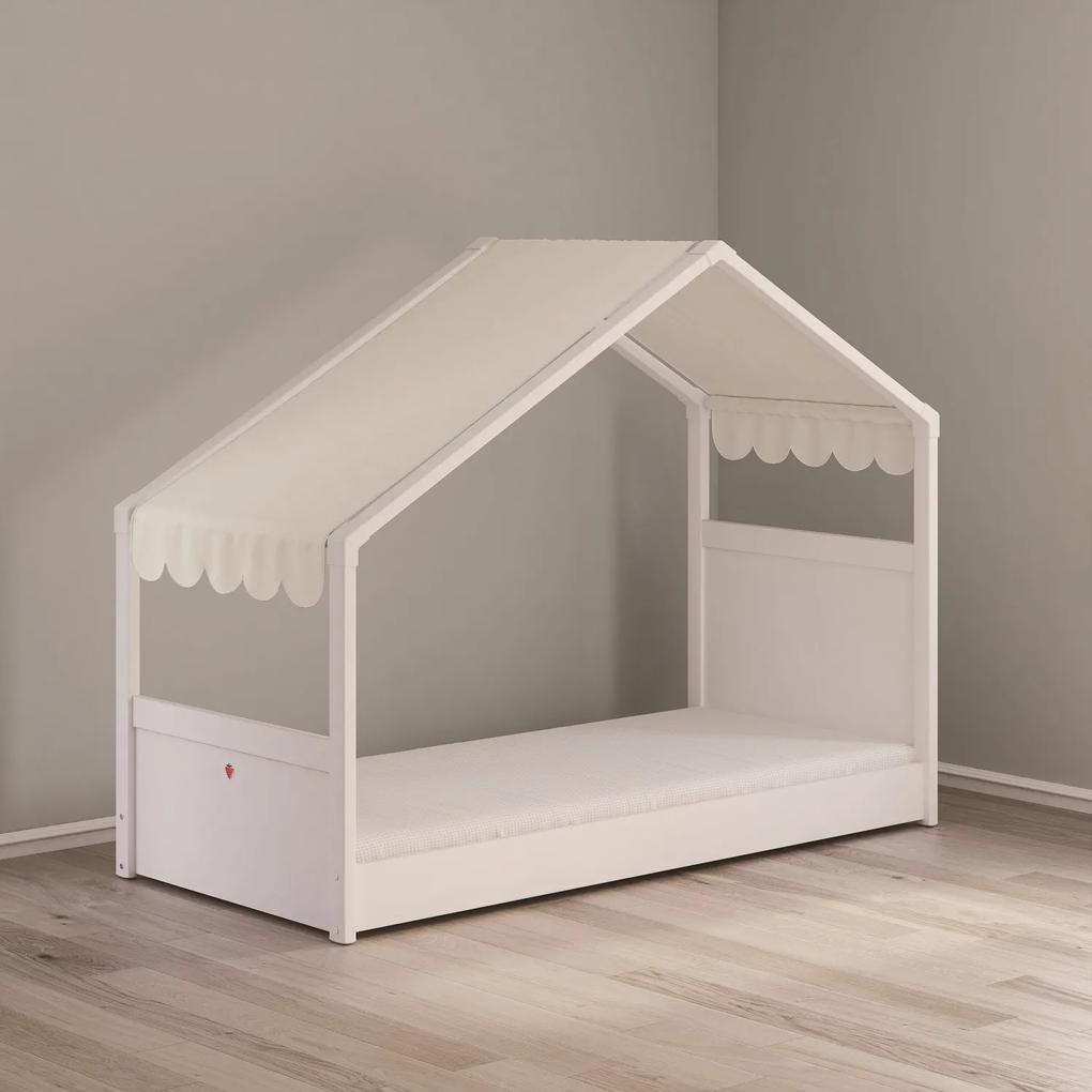 Čilek Dětská postel se stříškou  90x200 cm Montes White béžová