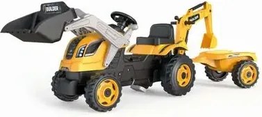Smoby Šlapací traktor Builder Max s bagrem a vozíkem / od 3 let