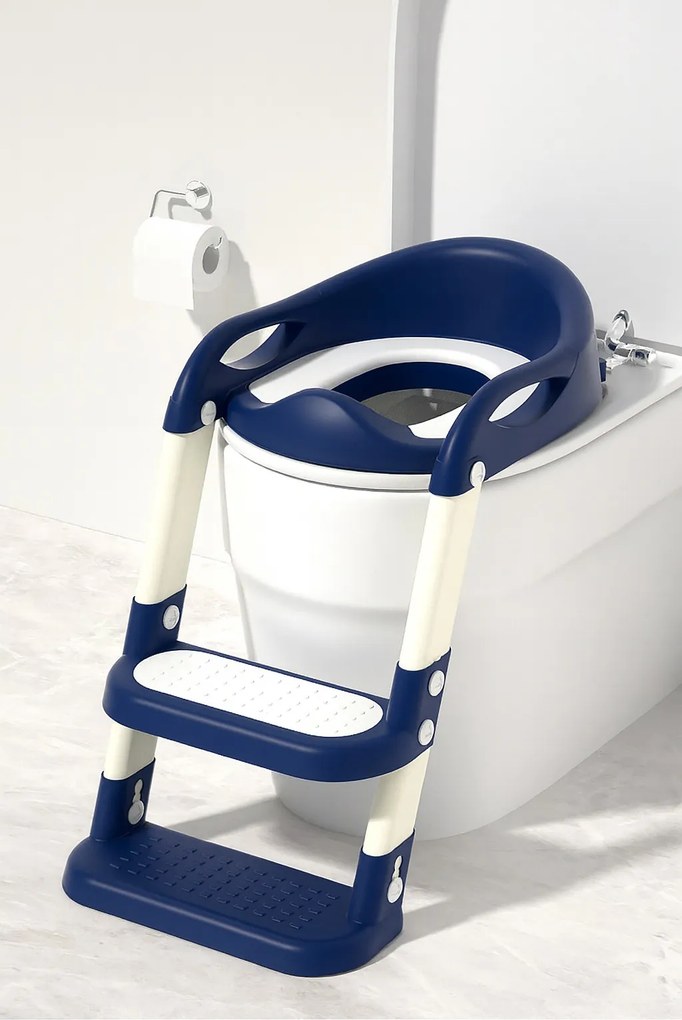 Dětské schůdky 02 s nástavcem na WC modré