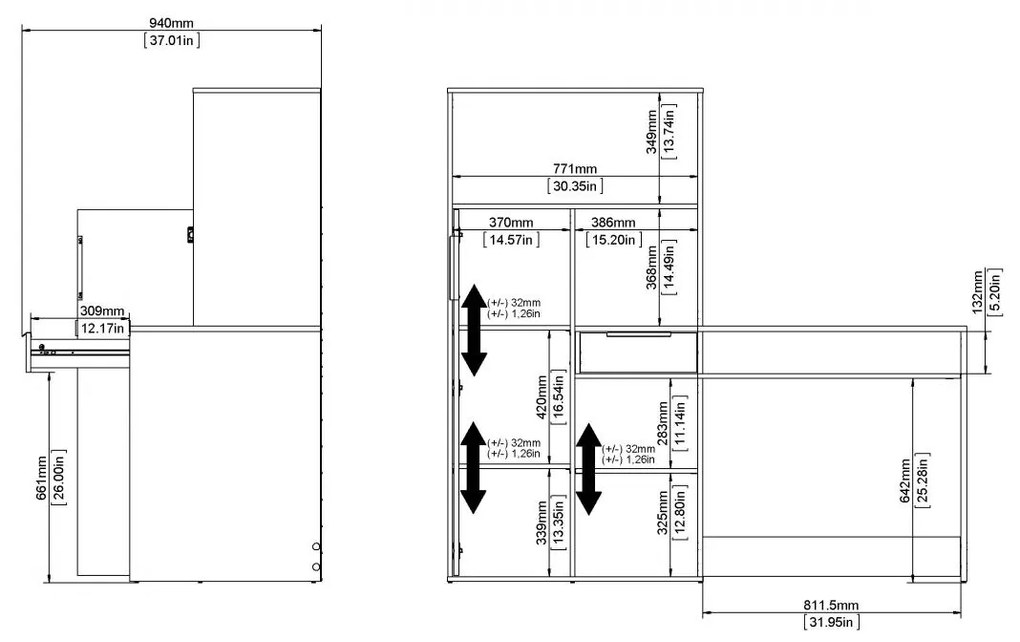 Tvilum Psací stůl Felix 173 dub sonoma/bílá