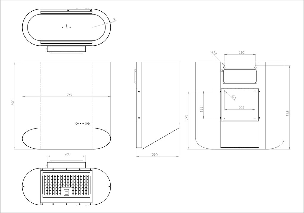 Ciarko Design Odsavač par Ciarko Design Simple 60 (CDP6002B/G)