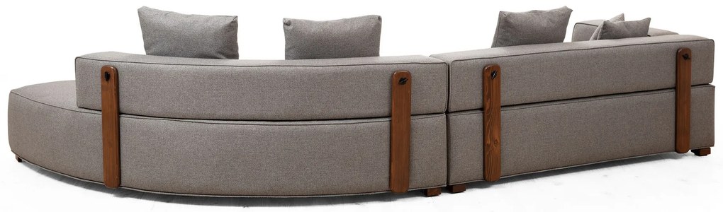 Atelier del Sofa Rohová sedací souprava Gondol-1 (L3-CHL) - Grey, Šedá