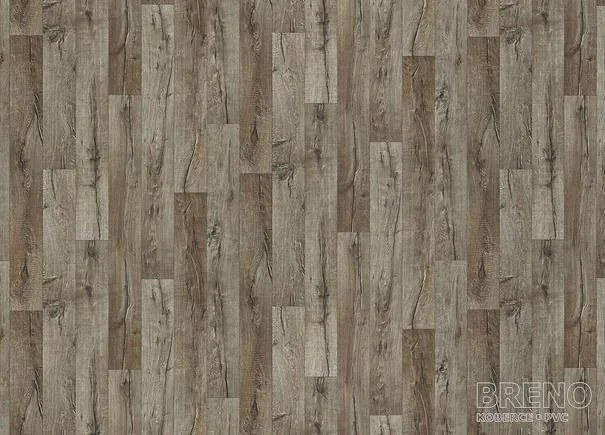 Breno PVC CALLISTO Hunter Oak S46 – tmavé dřevo, šíře 300 cm