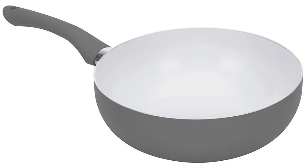 Porcelánová pánev WOK, průměr 24 cm, barva šedá