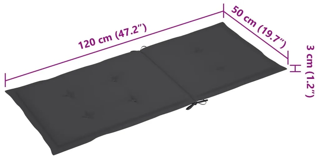 vidaXL Marketos Zahradní polohovací židle s poduškami 2 ks masivní akácie
