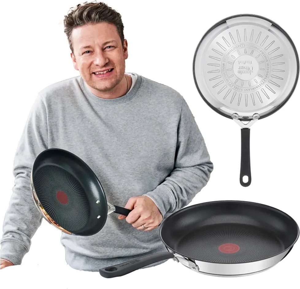 Tefal Pánev Jamie Olivier Nerezová Ocel Nepřilnavá Indukce 30 CM