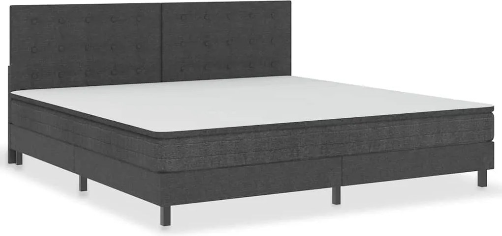Postel boxspring tmavě šedá textil 200 x 200 cm 3054715