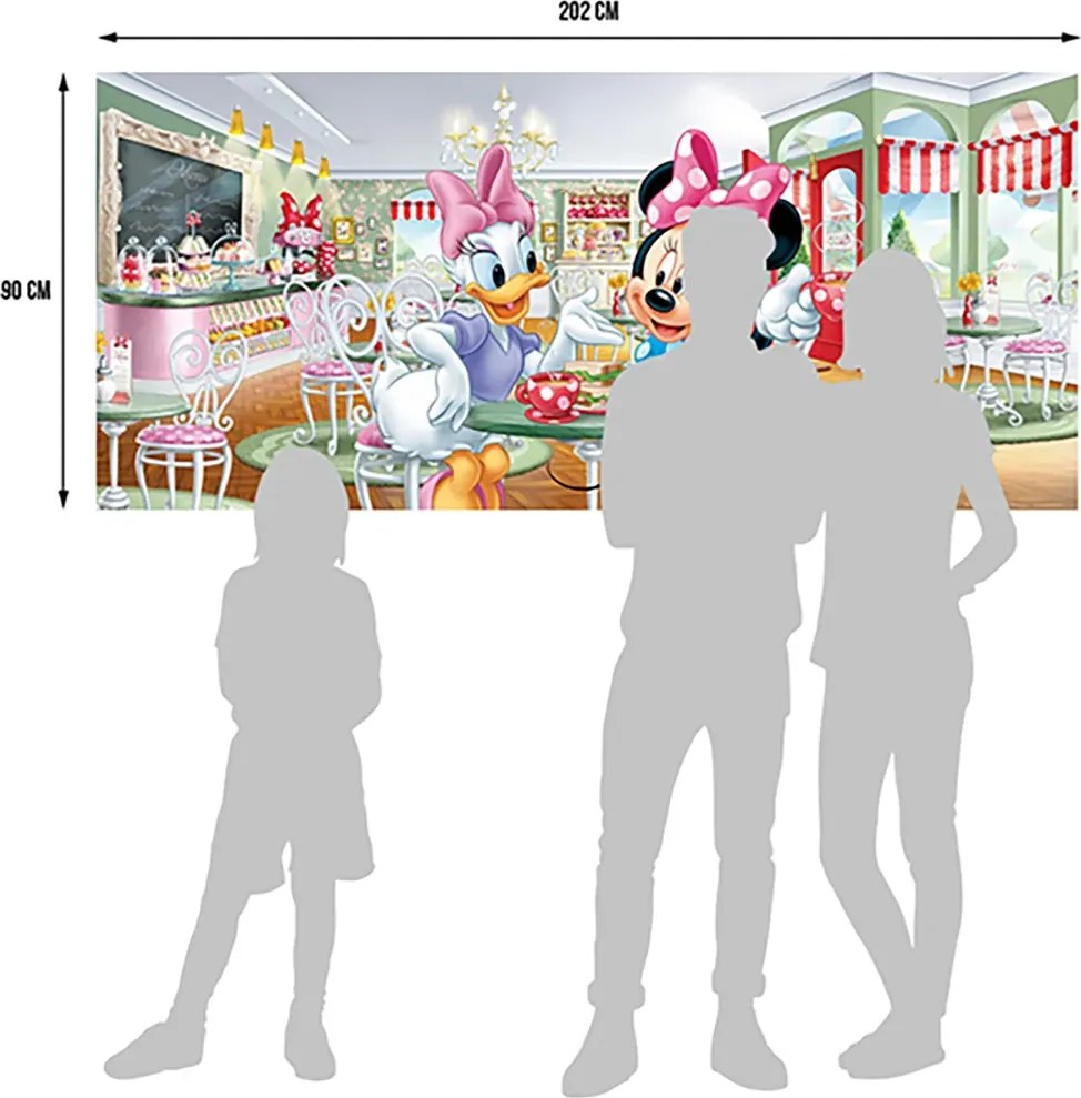 Dětská vliesová fototapeta na zed' Snídaně s Minnie a Daisy, Disney | 202 x 90 cm | DFTDNH 5344
