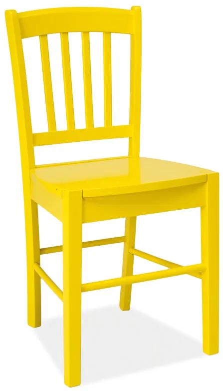 Casarredo Jídelní dřevěná židle CD-57 žlutá