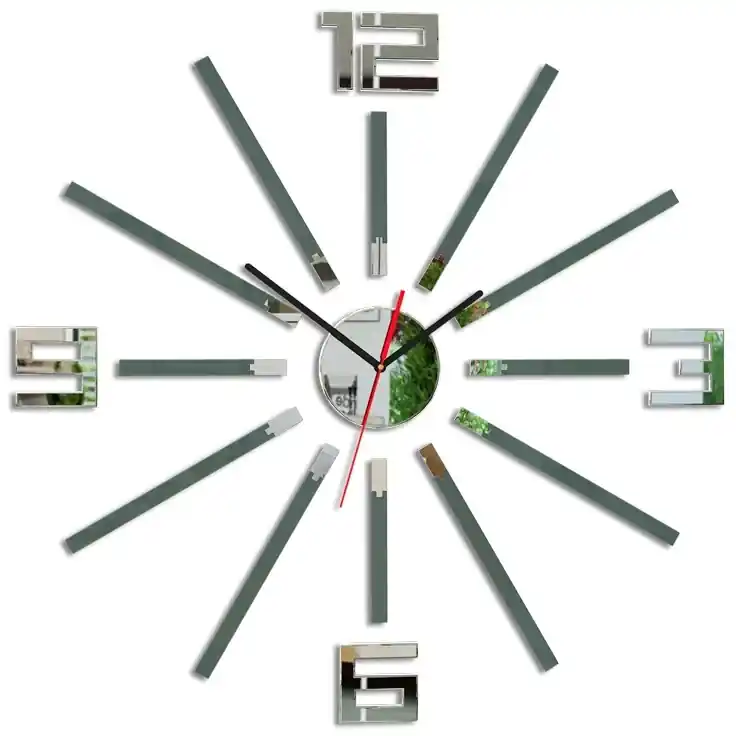 ModernClock 3D nalepovací hodiny Sheren šedé | Biano