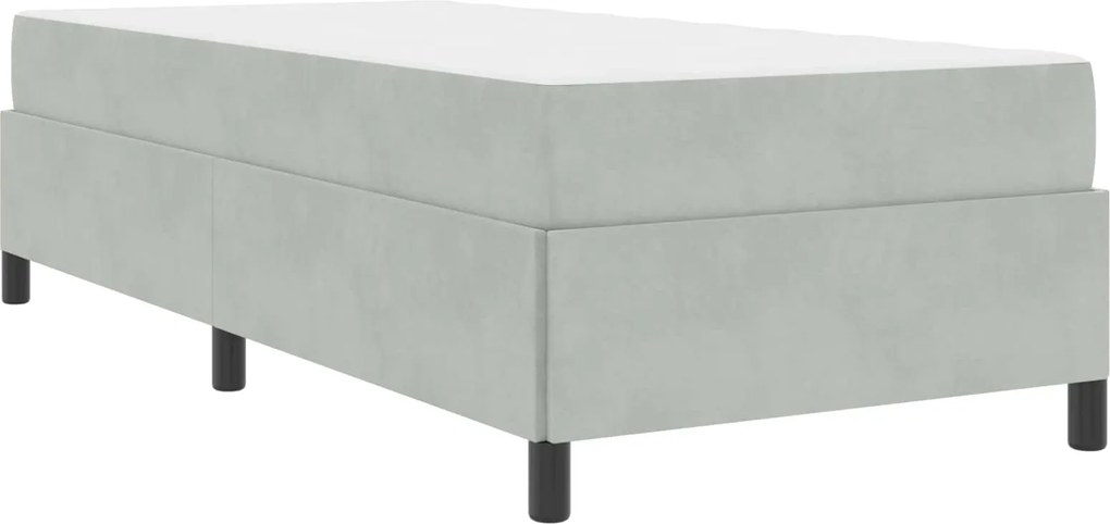 Rám postele Světle šedá 100 x 200 cm textil 3399042