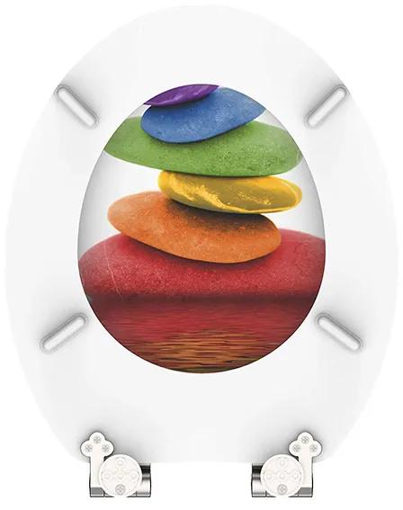 Eisl Sanitär WC prkénko MDF Soft Close Colorful Stones 80120