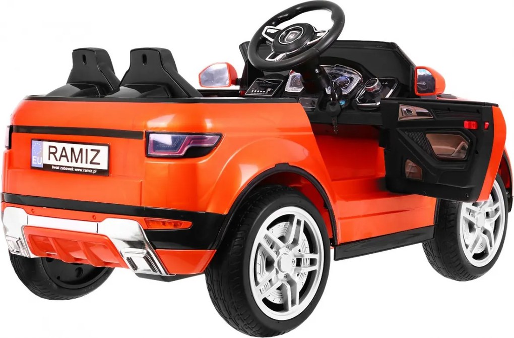 Ramiz Elektrické autíčko Rapid Racer pro děti, oranžové SUV + dálkové ovládání