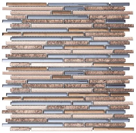 Skleněná mozaika Premium Mosaic bronze 30x30 cm lesk MOSMIXBRONZE