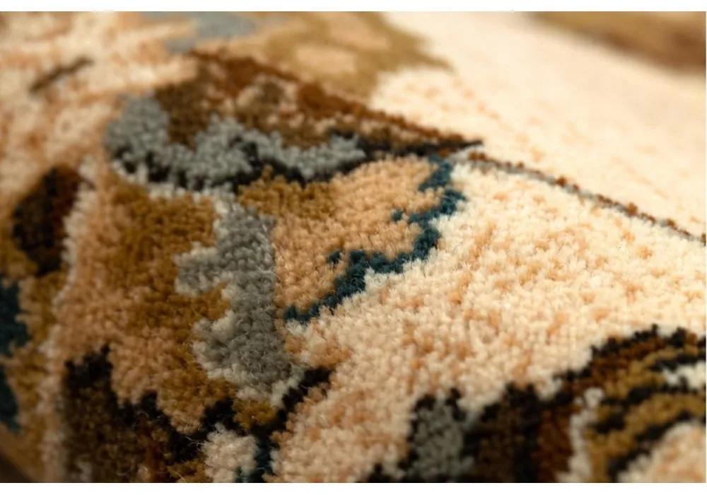 Vlněný kusový koberec Tari hnědý 235x350cm