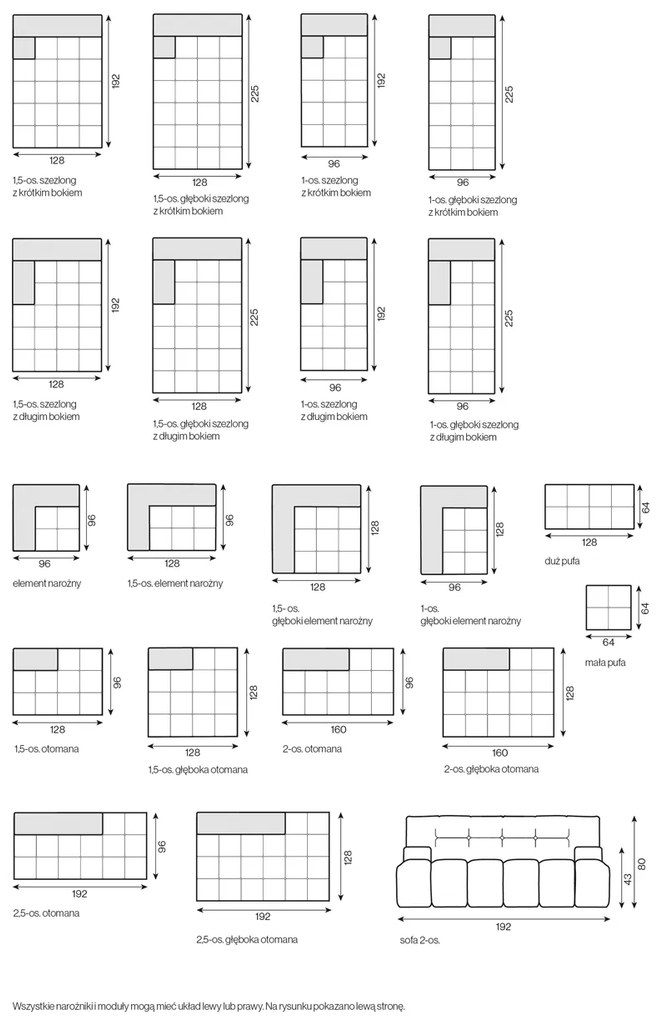 Modrá, Rohová pohovka TOSCANA MINI, 290 cm