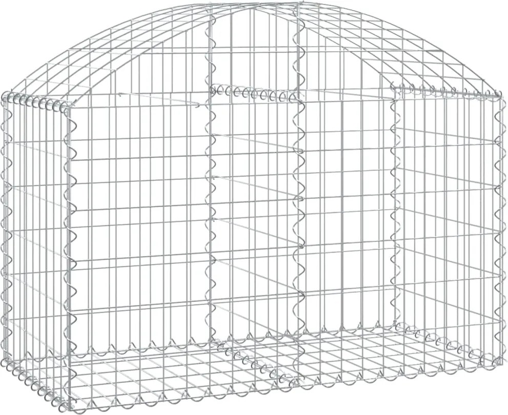 Klenutý gabionový koš 100 x 50 x 60/80 cm pozinkované železo 153433