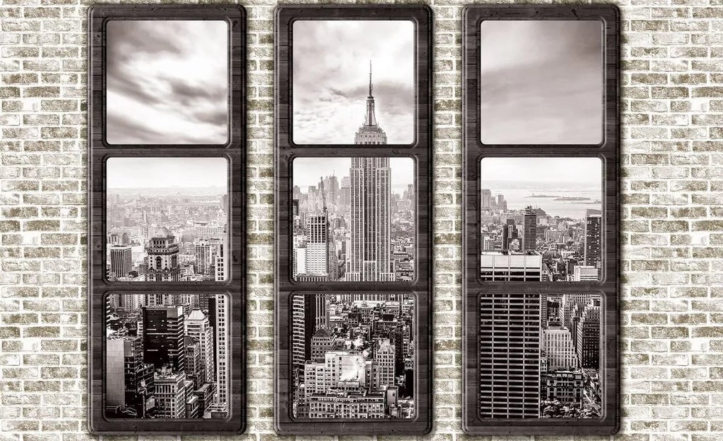 Fototapeta - New York  - výhled z okna (152,5x104 cm)