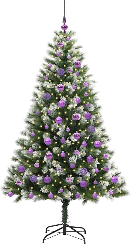 Umělý vánoční stromeček s umělým sněhem 300 LED Teplá bílá 3395448