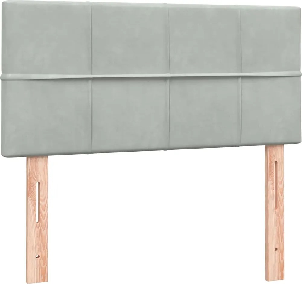 Box Spring Postel s matrací Světle šedá 90x220 cm Samet 3316239