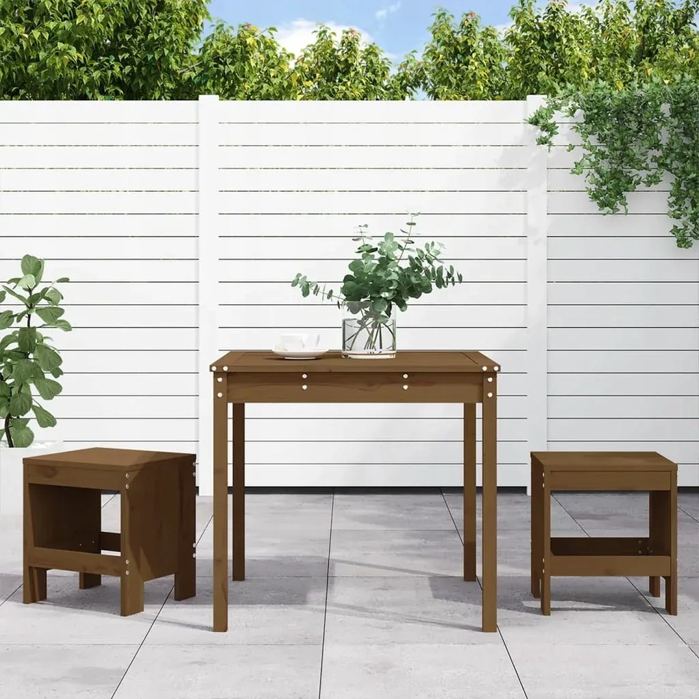 Fionshop 264041168 3dílný zahradní bistro set medově hnědý masivní borové