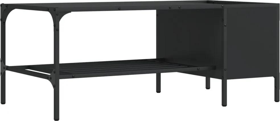 vidaXL Konferenční stolek s regálem 100x51x40 cm kompozit [837732] Barva: Černá