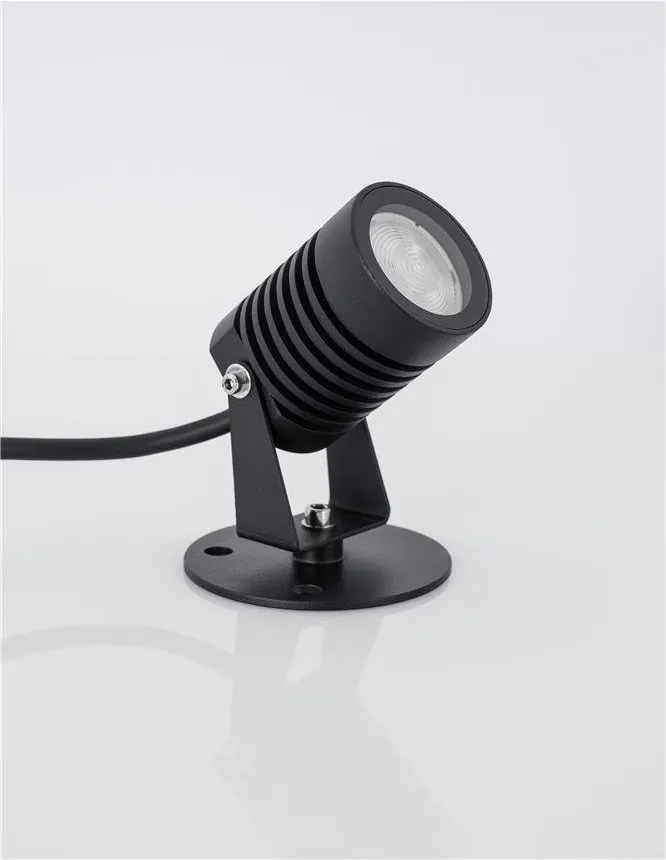 NV 9271431 Venkovní nástěnné svítidlo FEND černý hliník a sklo LED 5W 3000K 100-240V 21st. IP65 - NOVA LUCE
