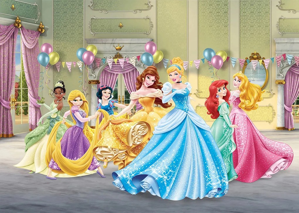 Dětská vliesová fototapeta na zed' Ples Princezen, Disney | 360 x 270 cm | DFTDNXXL 5033