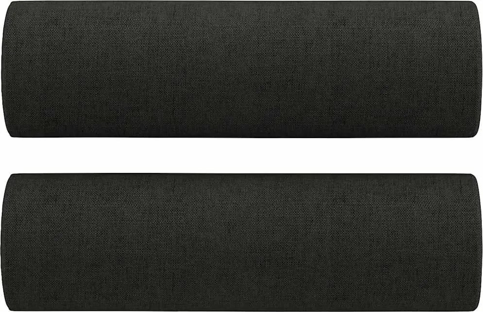 2místná pohovka s polštáři černá 140 cm textil 3200849