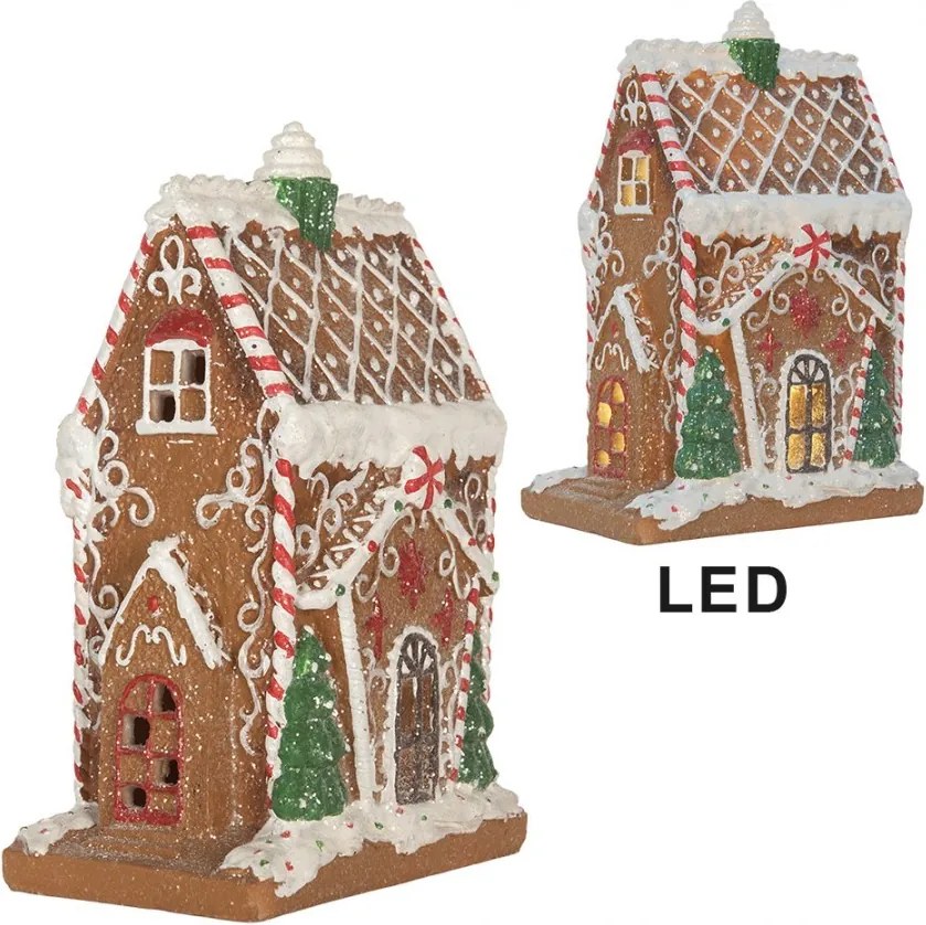 Perníkový LED domek Gingerbread Cotti Candy - 15*9*20 cm